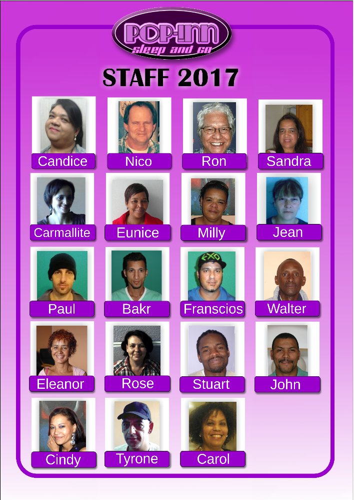 Our Staff - Pop Inn Rooms